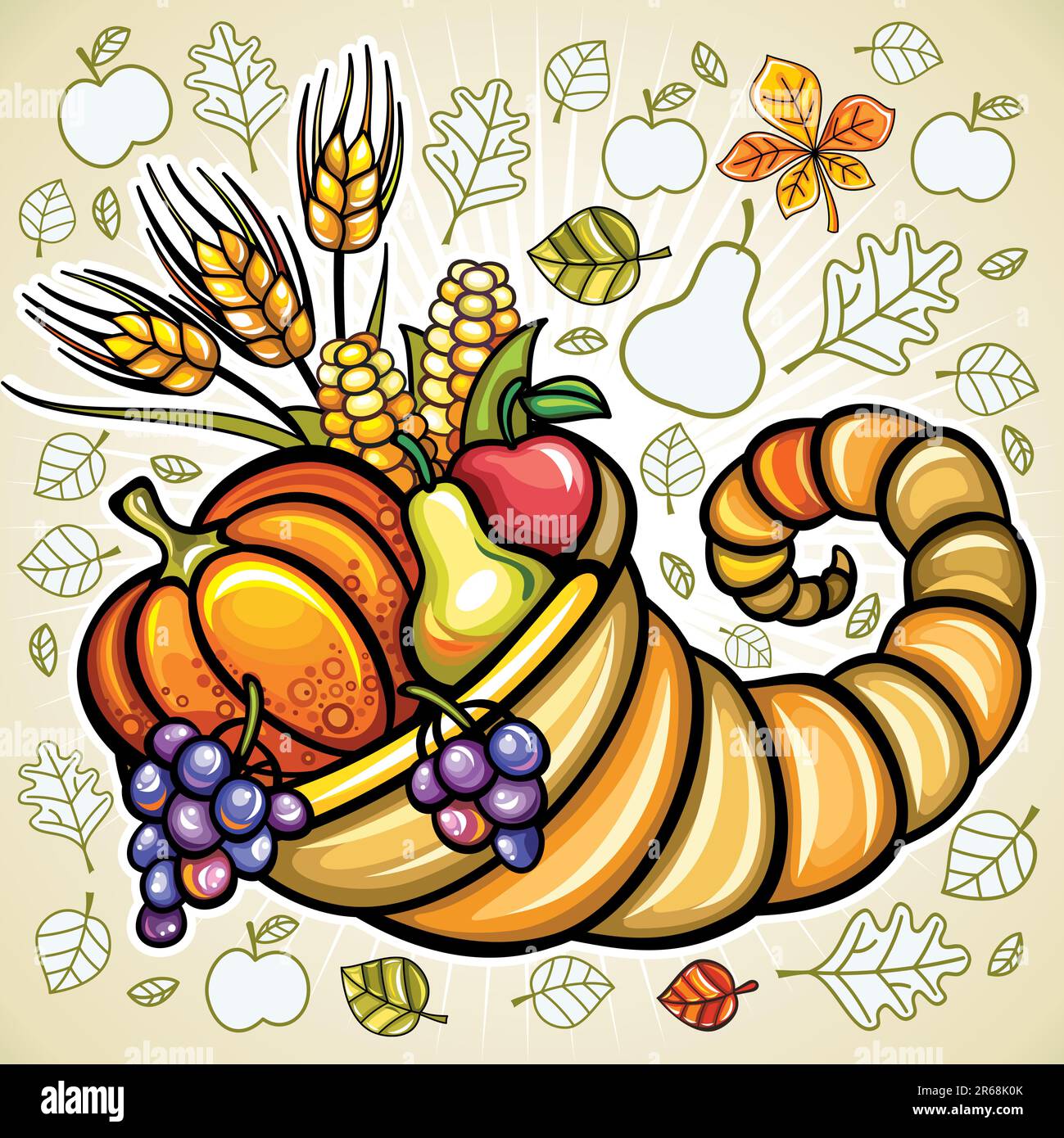 Cornucopia Stock Vector Images - Alamy