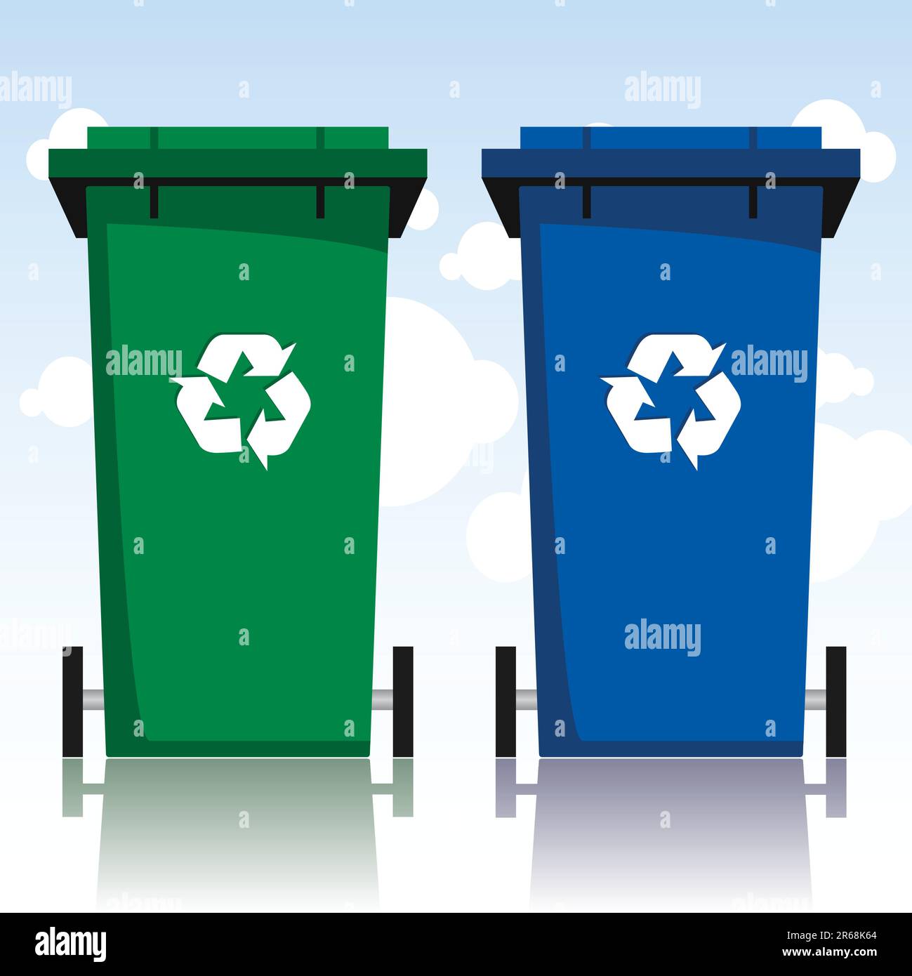 Metal waste separation bins Stock Vector Images - Alamy