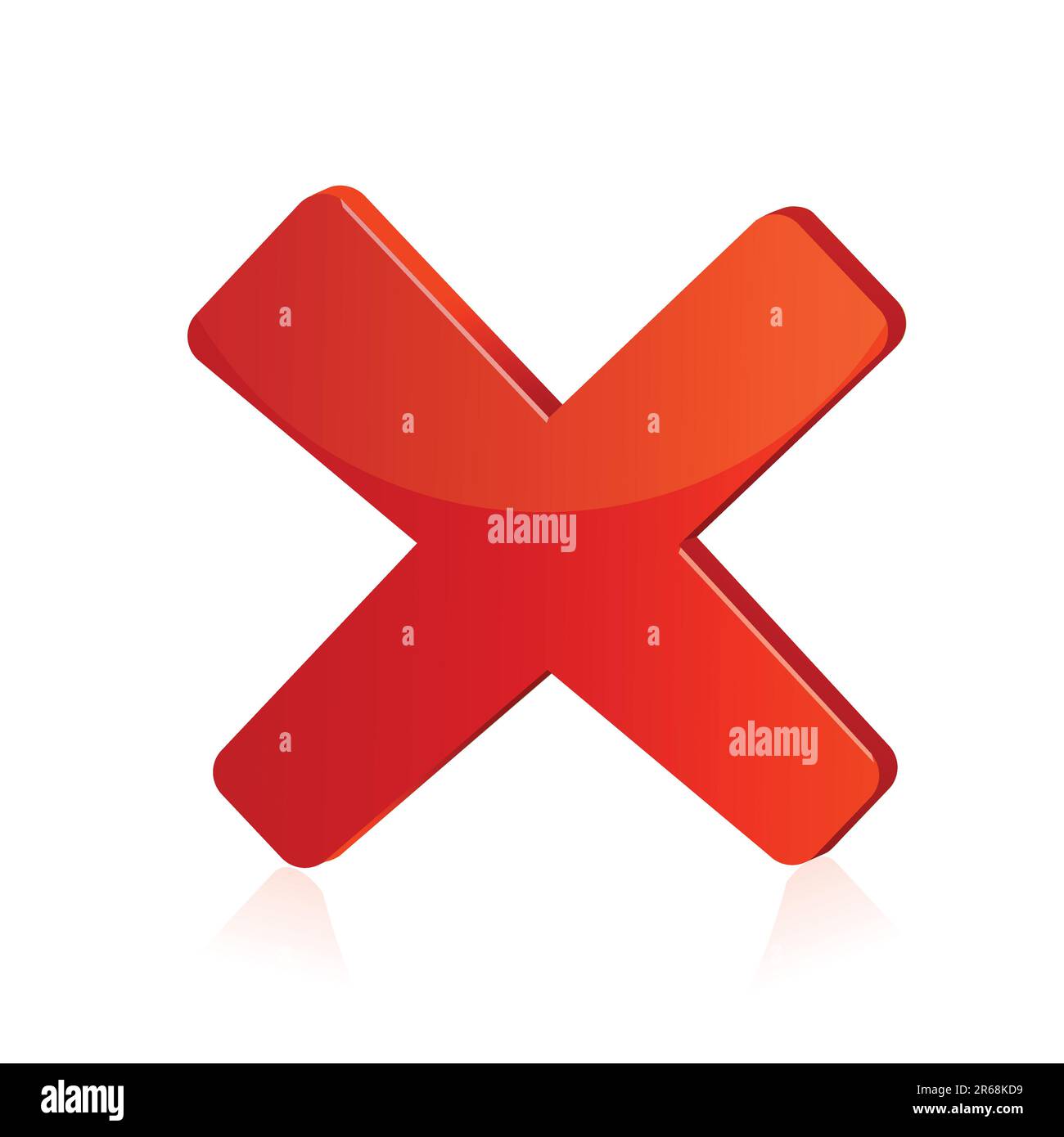 illustration of red cross sign on isolated background Stock Vector ...