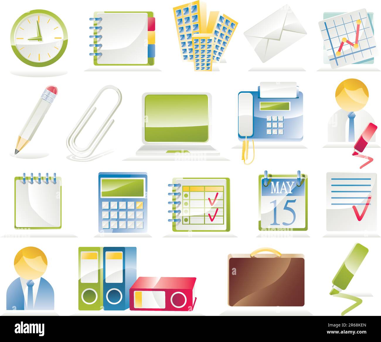 Office work related icon set Stock Vector Image & Art - Alamy