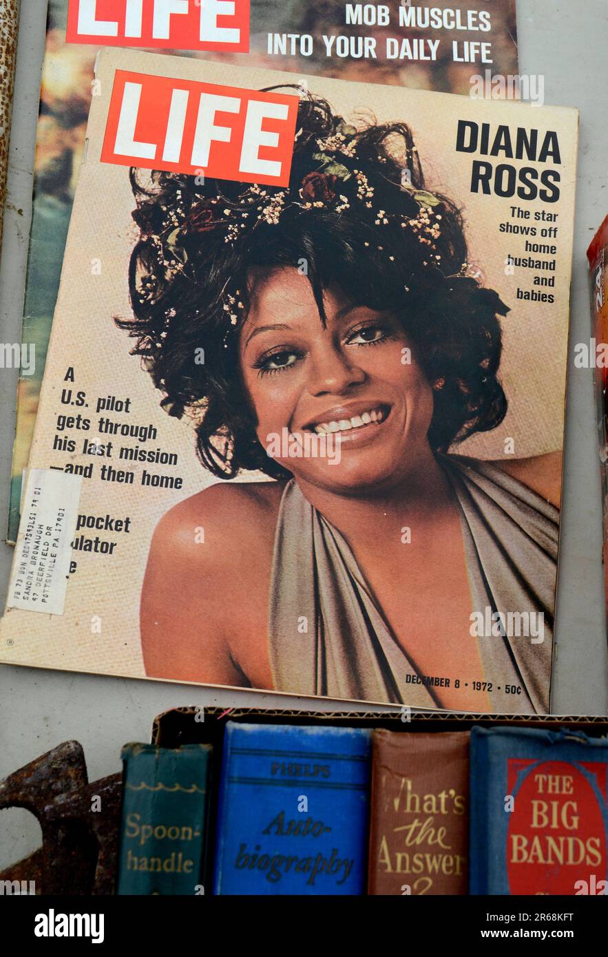 A copy of the December 8, 1972 edition of Life magazine with singer ...