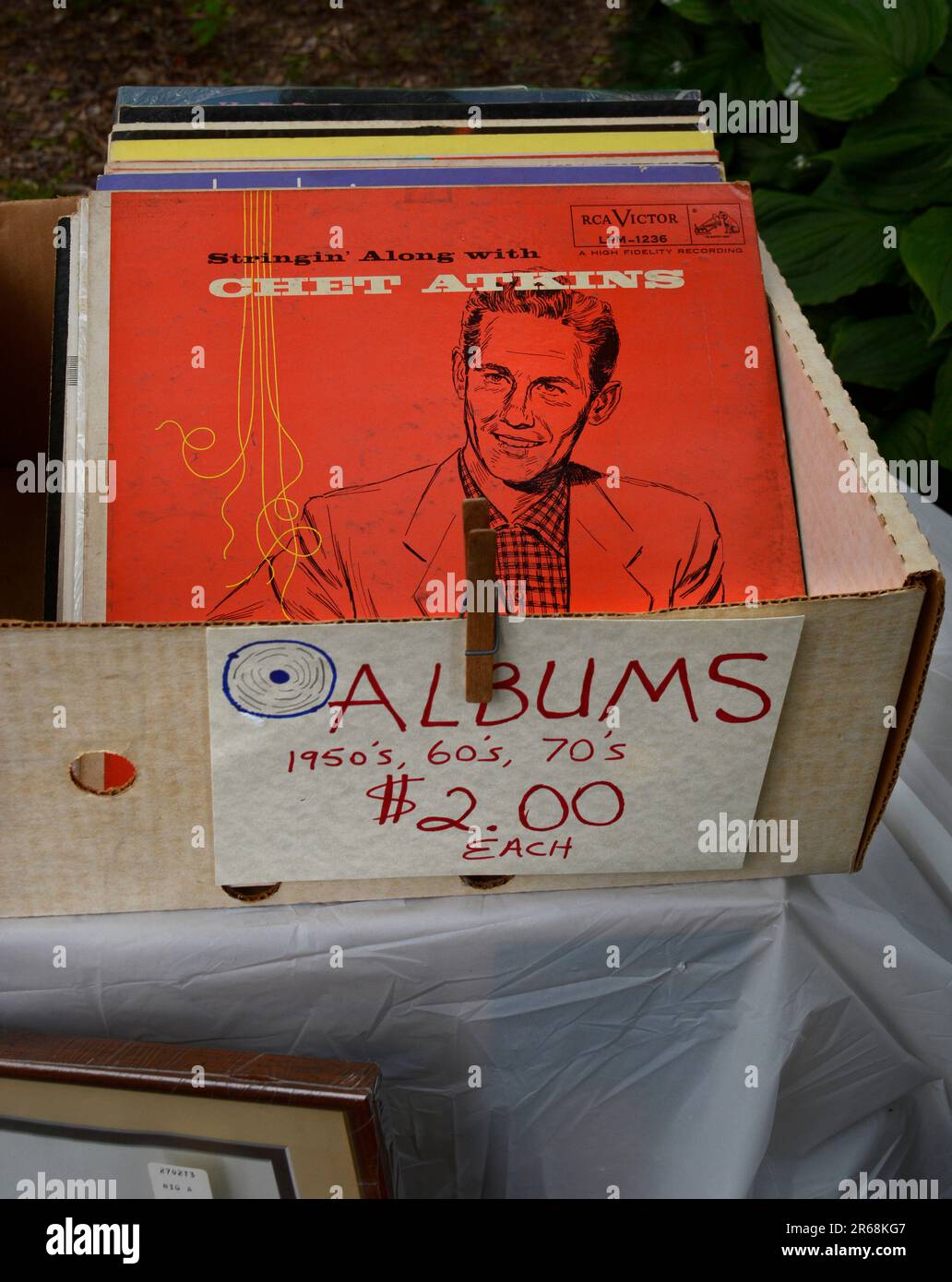 A copy of guitarist Chet Atkins' 1960 record album, "Stringin' Along ...