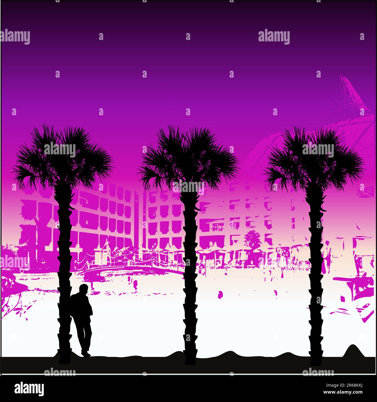 Back view summer Stock Vector Images - Alamy