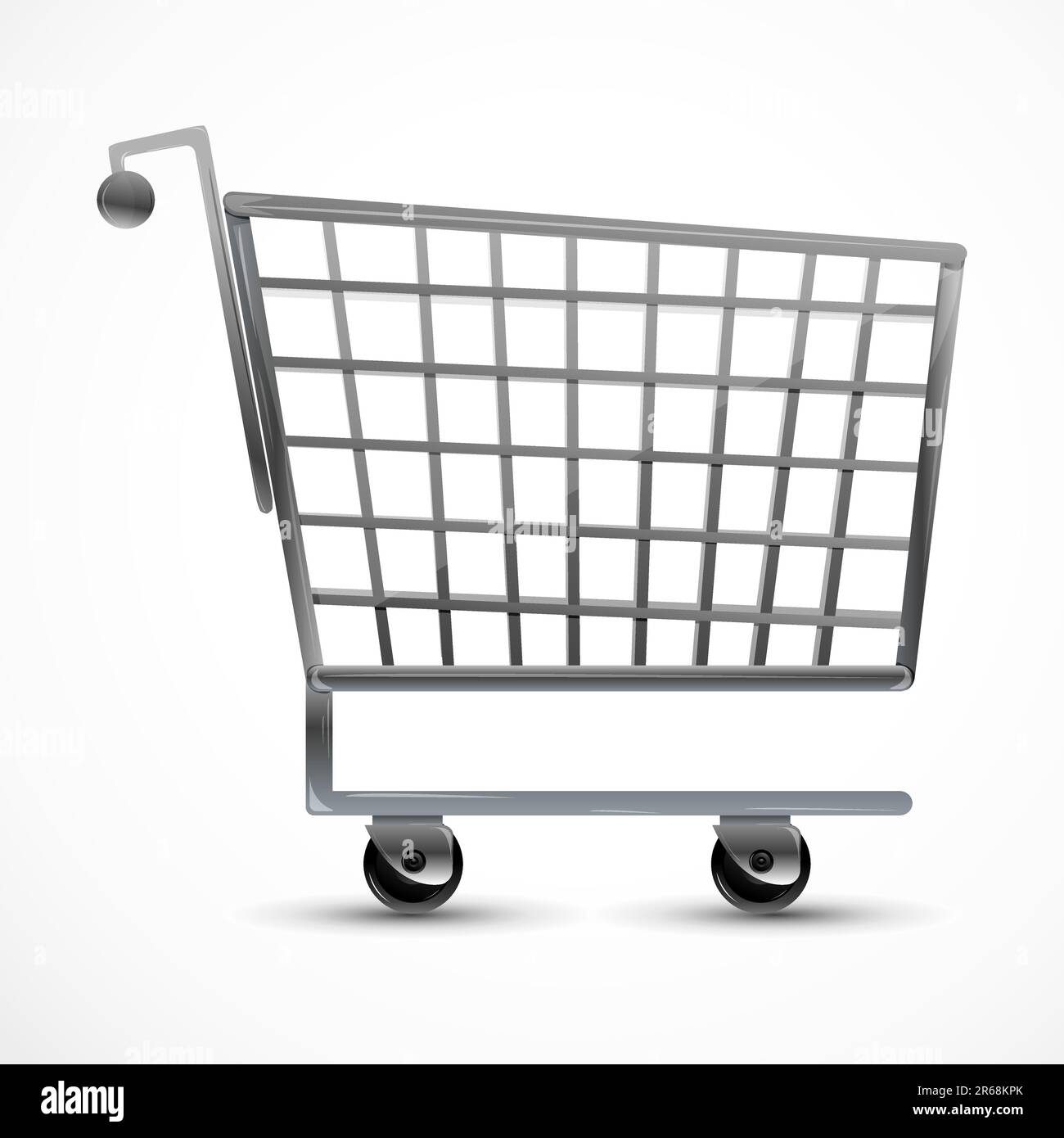 illustration of shopping trolley on white background Stock Vector Image ...