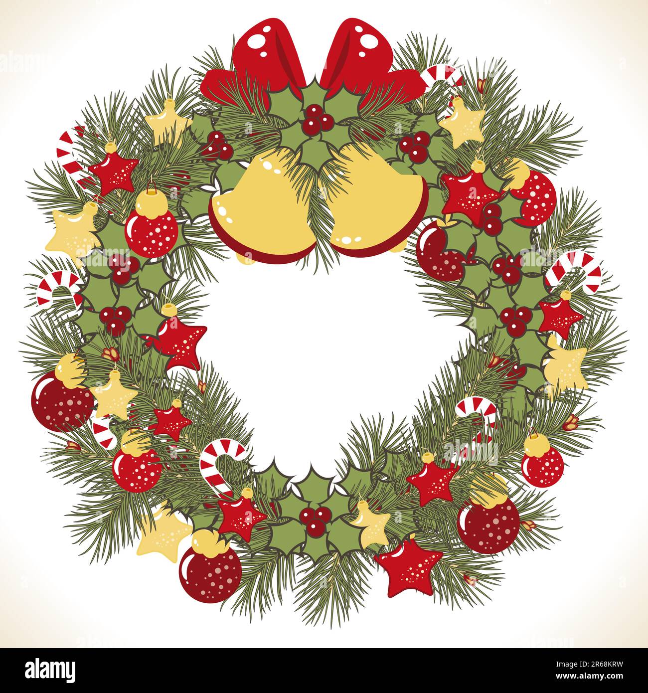 Christmas wreath vector image Stock Vector Image & Art - Alamy