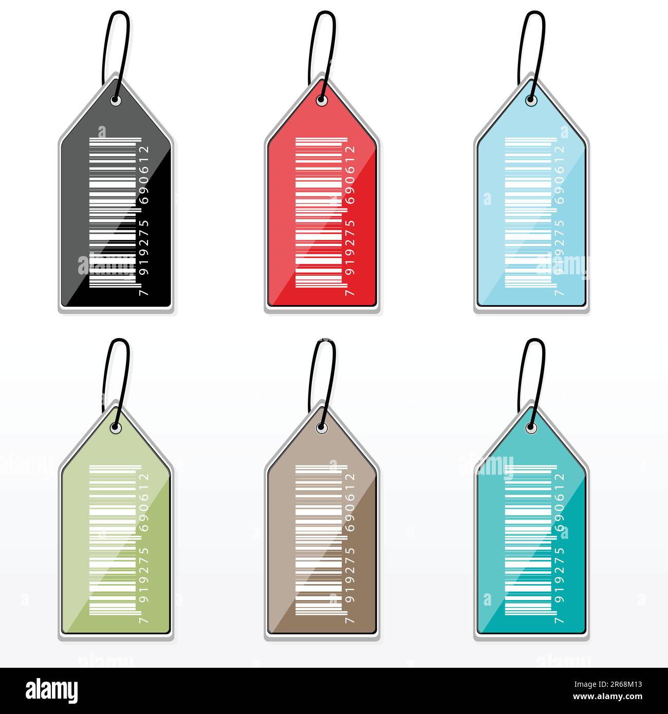 illustration of set of colorful barcode tags Stock Vector Image & Art ...