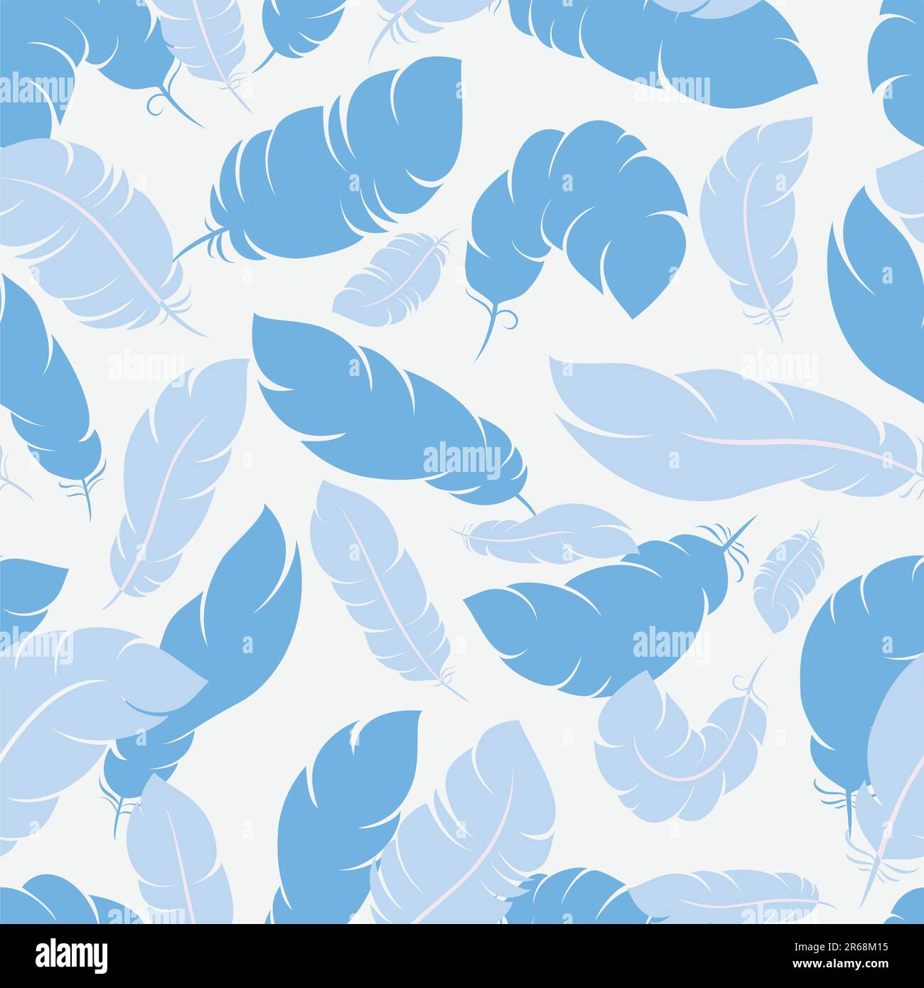 Seamless background with feathers in three colors themes. Vector ...