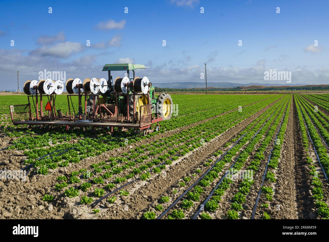 Santa Barbara County, California, USA - June 1, 2023. Tractor in a ...