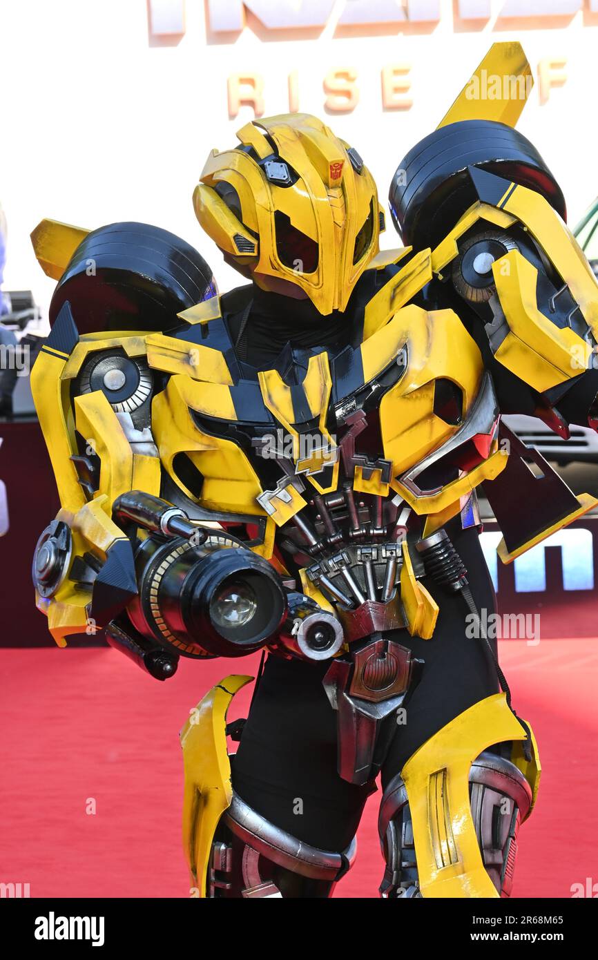 London, UK. 7th June, 2023. Transformer robots at Transformers Rise of ...