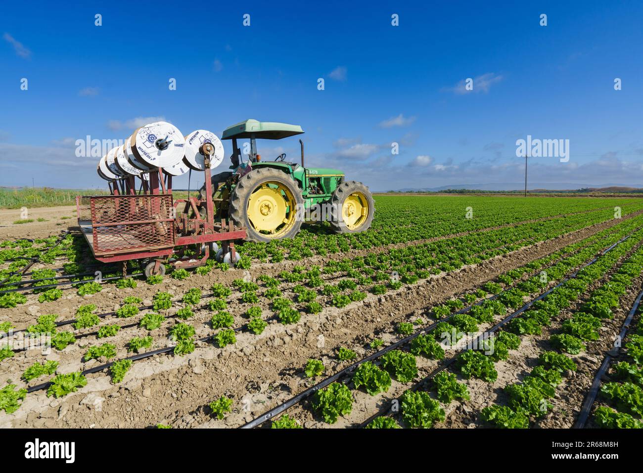 Santa Barbara County, California, USA - June 1, 2023. Tractor in a ...