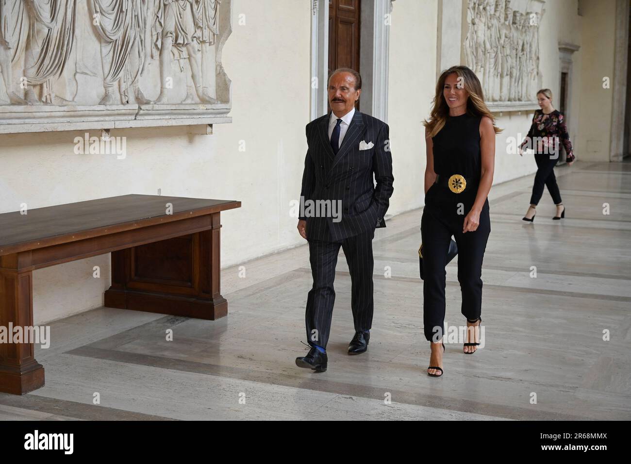 Rome, Italy. 07th June, 2023. Mauro Masi (L) and Ingrid Muccitelli (R ...