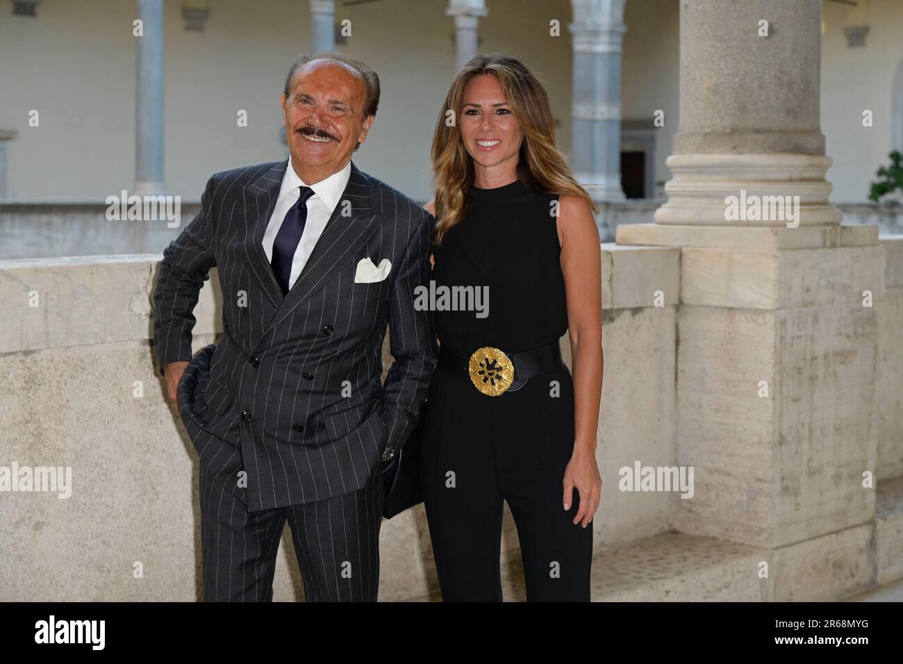 Rome, Italy. 07th June, 2023. Mauro Masi (L) and Ingrid Muccitelli (R ...
