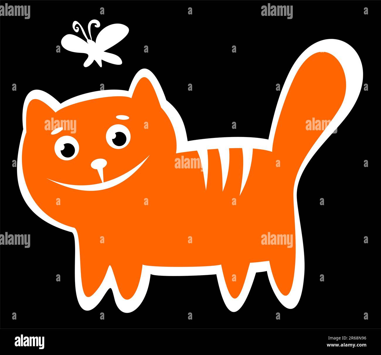 Cartoon happy cat hi-res stock photography and images - Alamy