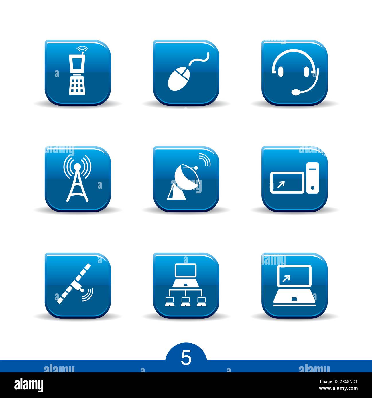 Set of nine communications web icons from series Stock Vector Image ...