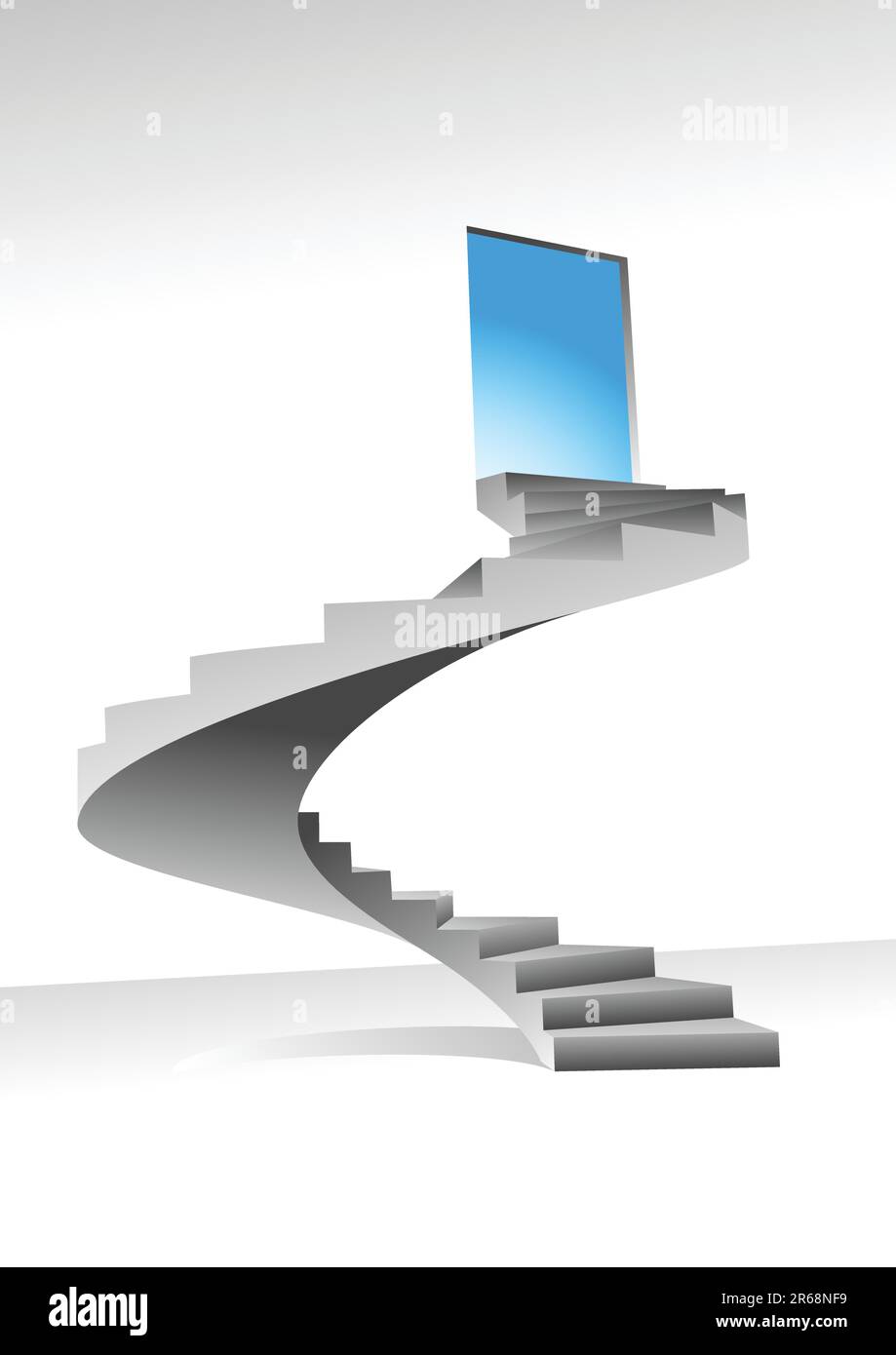 Stairs to freedom Stock Vector Images - Alamy