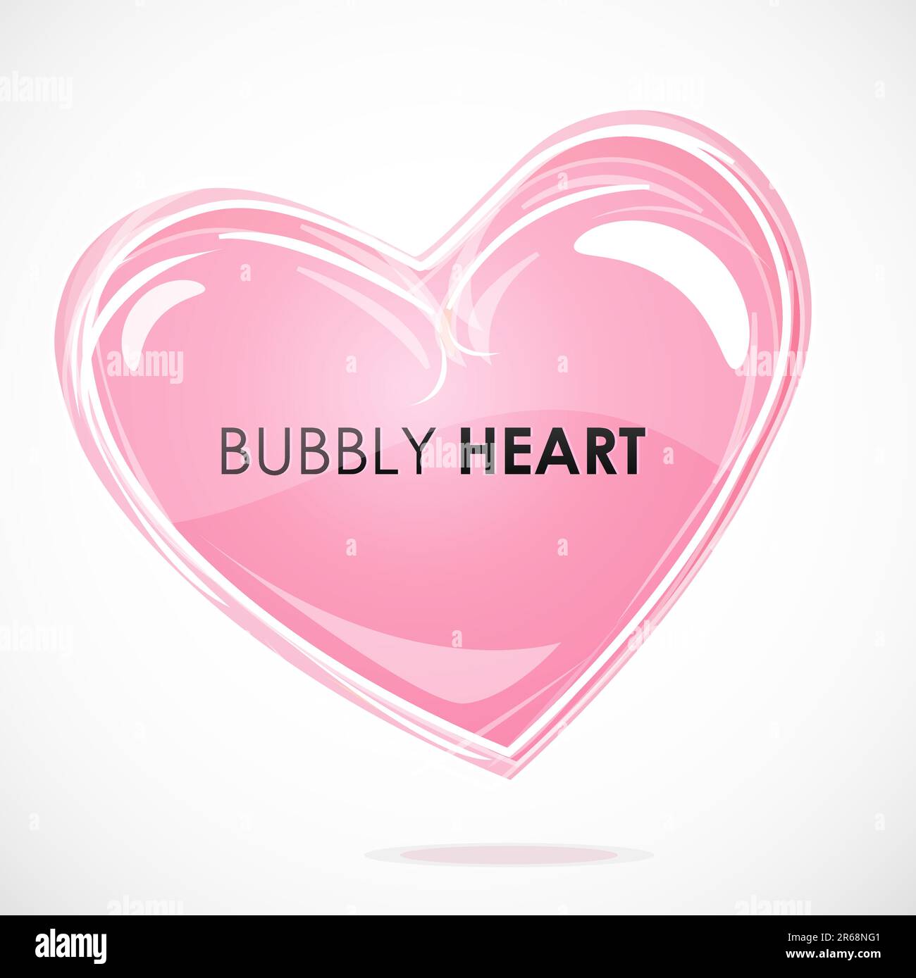 illustration of bubbly heart on isolated background Stock Vector Image ...