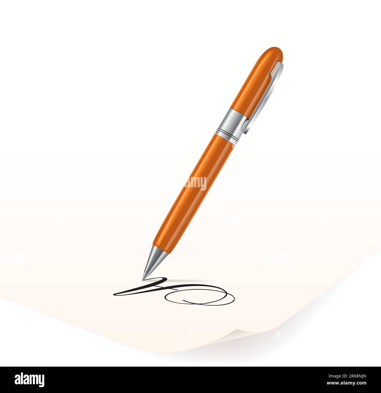 Black pen and ink on paper Stock Vector Images - Alamy