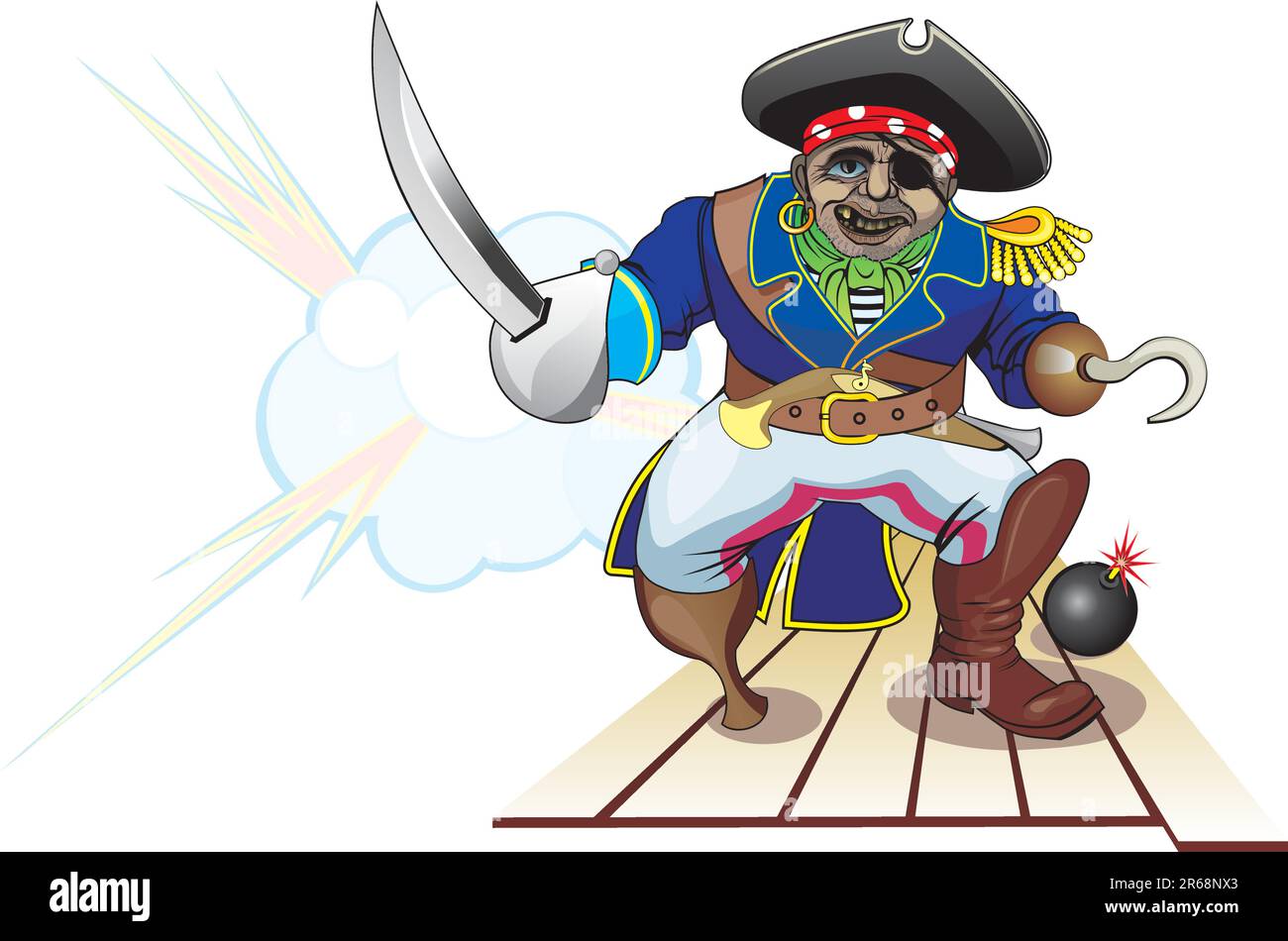 Pirate attack. Vector Illustration Stock Vector Image & Art - Alamy