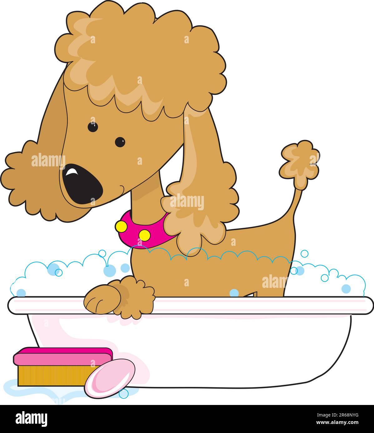 Bathtub bubbles illustration vector Cut Out Stock Images & Pictures - Alamy