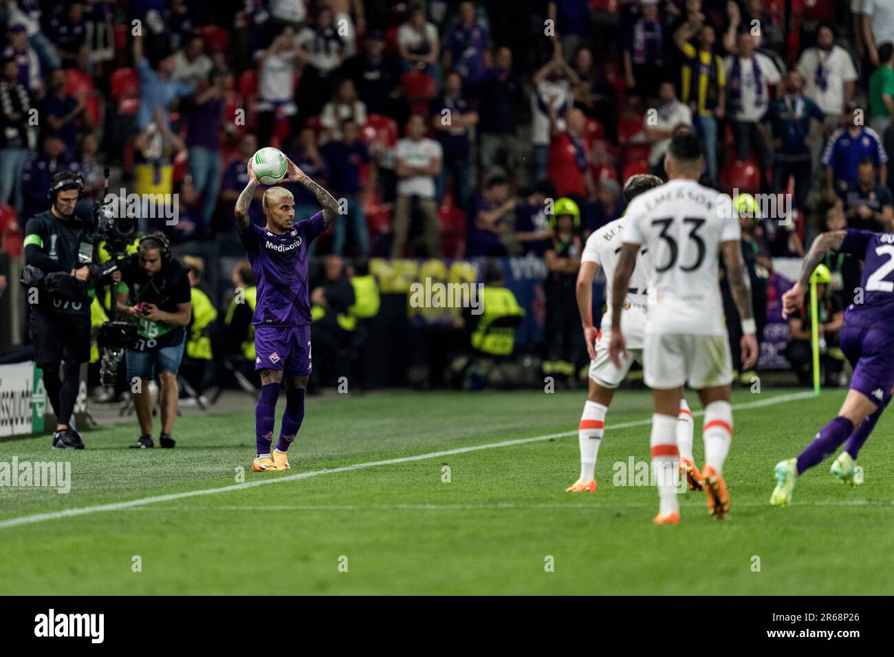 Prague, Czech Republic. 07th June, 2023. Dodo (2) of Fiorentina seen ...