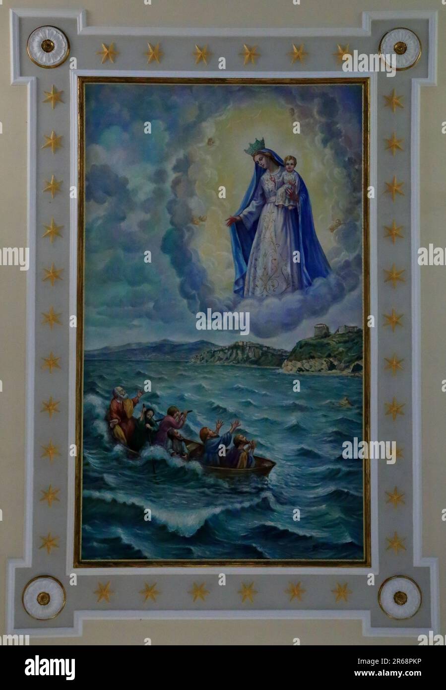 Painting on ceiling of the Church of Our Lady of Constantinople (Chiesa ...