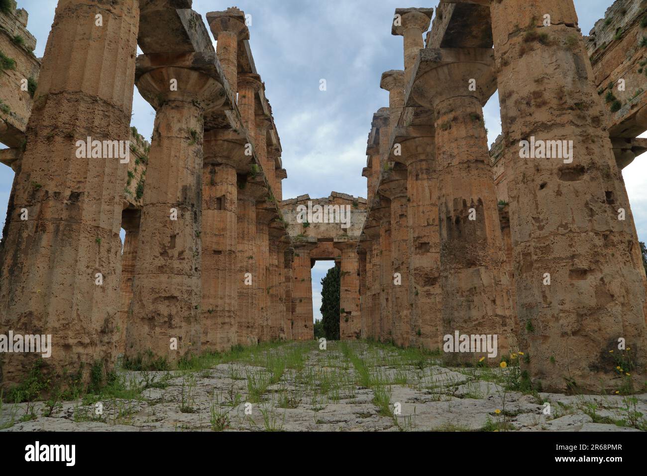 Greek temples of the ancient Greek city Paestum in Italy. Temple of ...