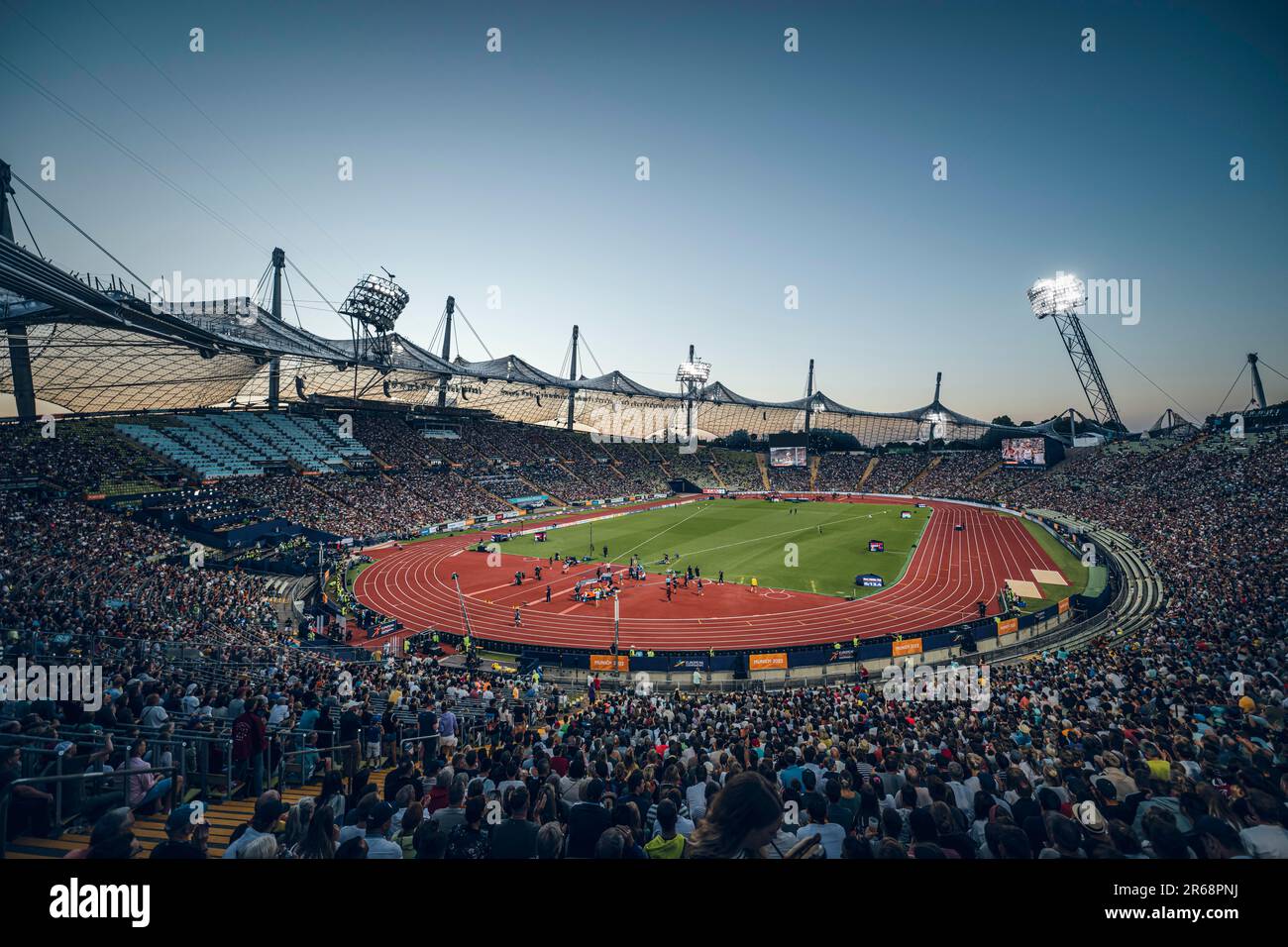 Olympic stadium munich flag hi-res stock photography and images - Alamy