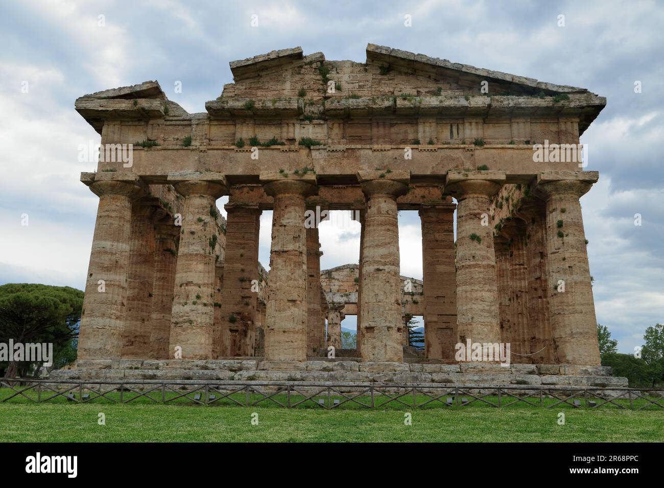 Greek temples of the ancient Greek city Paestum in Italy. Temple of ...