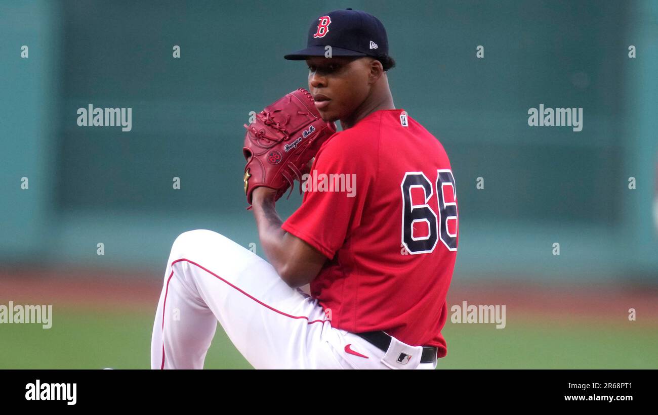 Boston Red Sox starting pitcher Brayan Bello delivers during a baseball ...