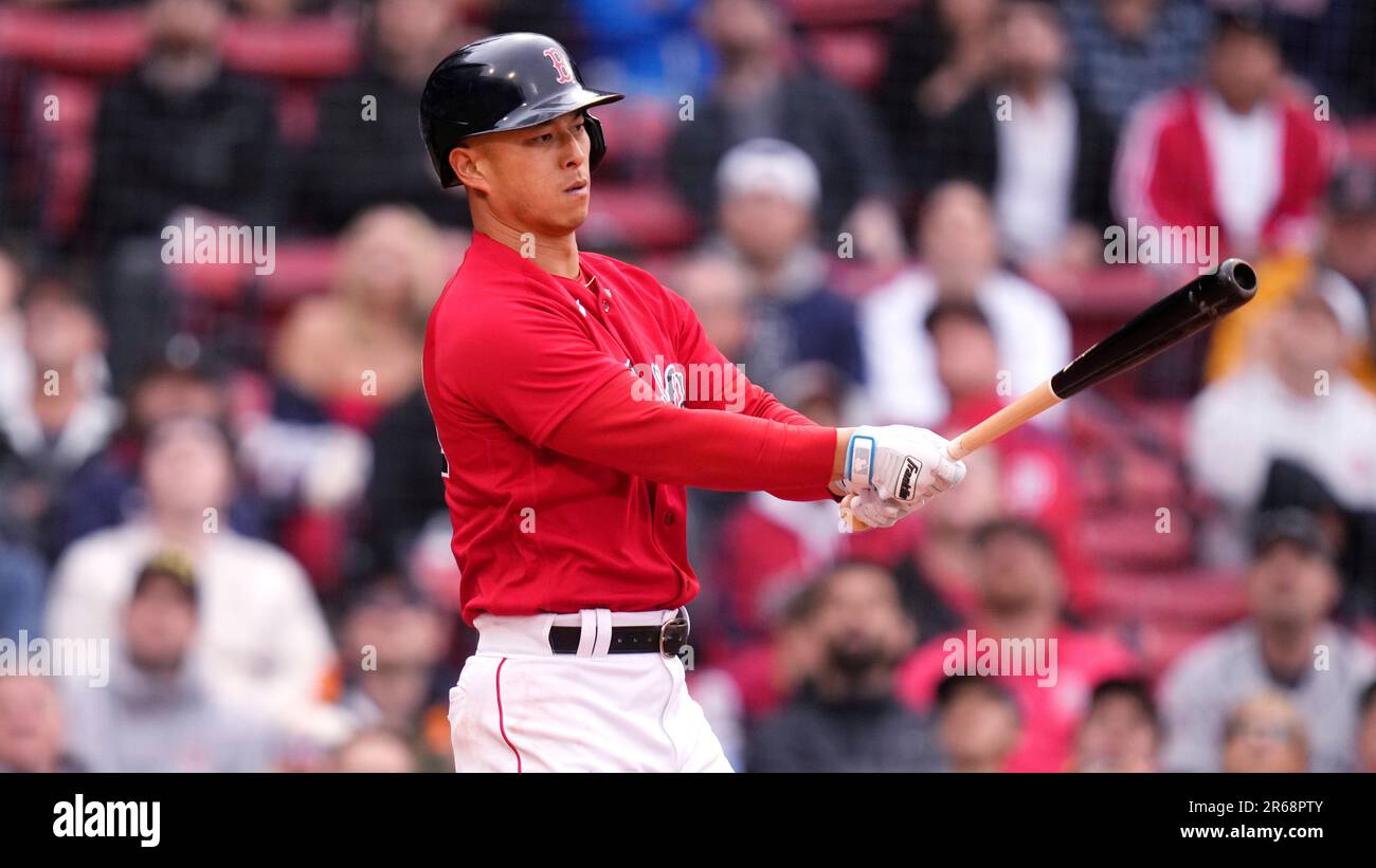Boston Red Sox's Rob Refsnyder during a baseball game at Fenway Park ...