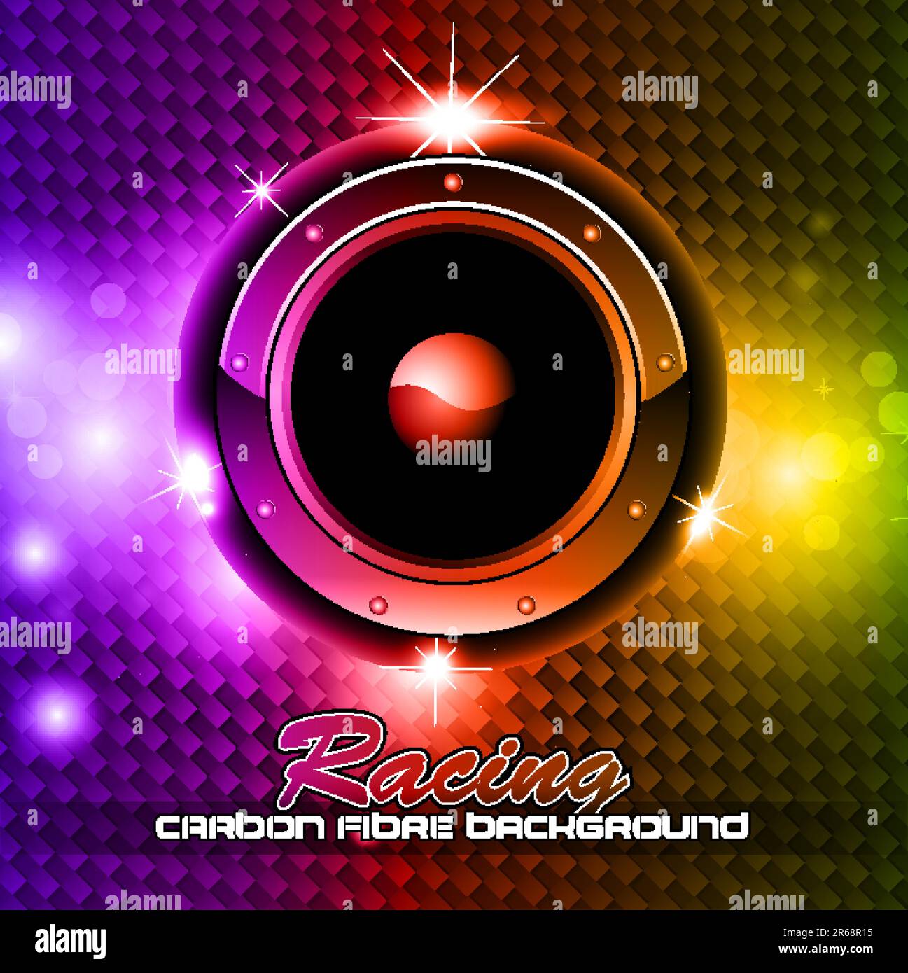 High Tech Futuristic Music Disco Background with glowing Rainbow lights ...