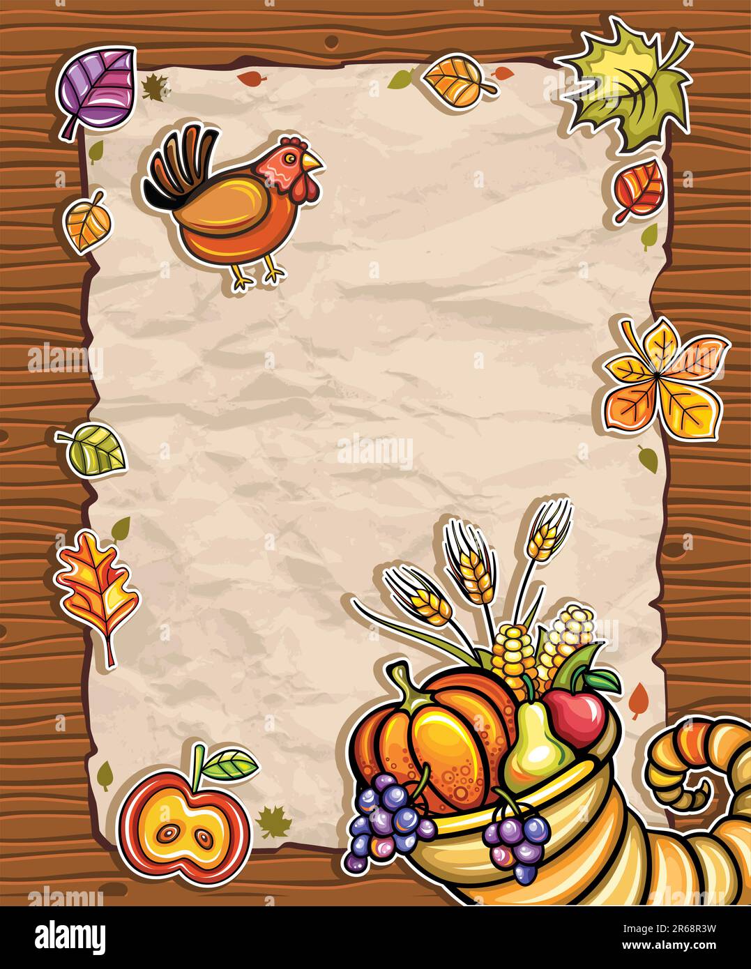 Thanksgiving theme frame picture illustration hi-res stock photography ...