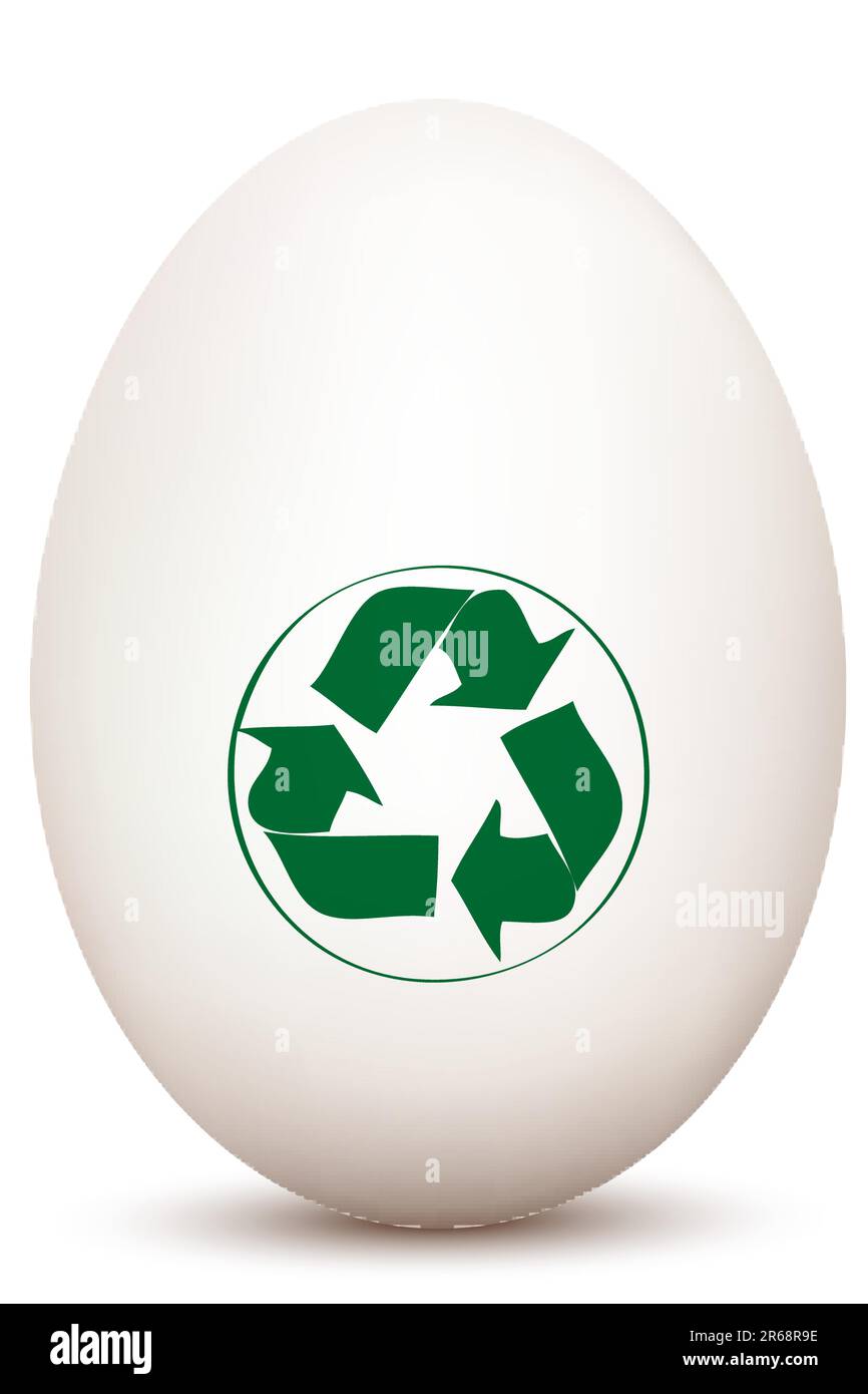 illustration of recycle egg on white background Stock Vector Image ...