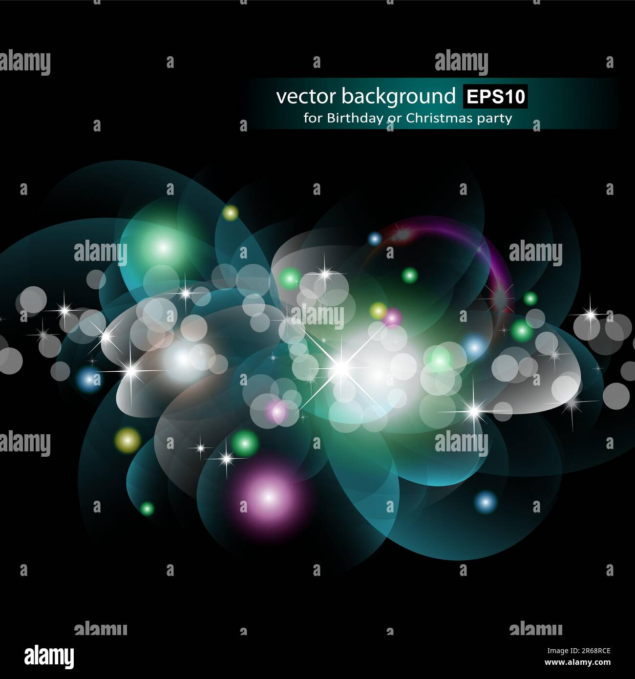 Abstract Glowing Circles of llight with Rainbow Colours Background ...