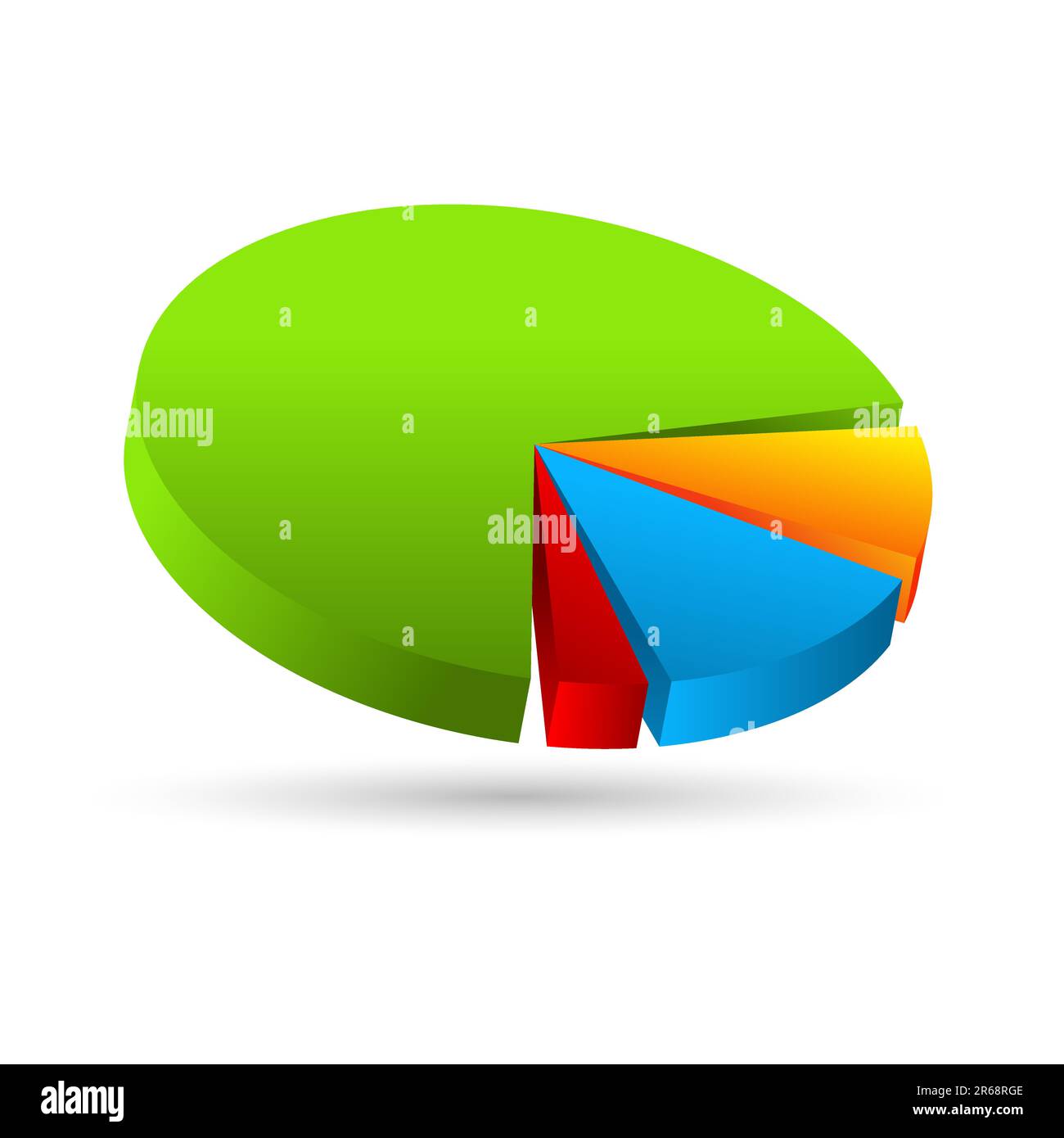 illustration of pie chart on white background Stock Vector Image & Art ...