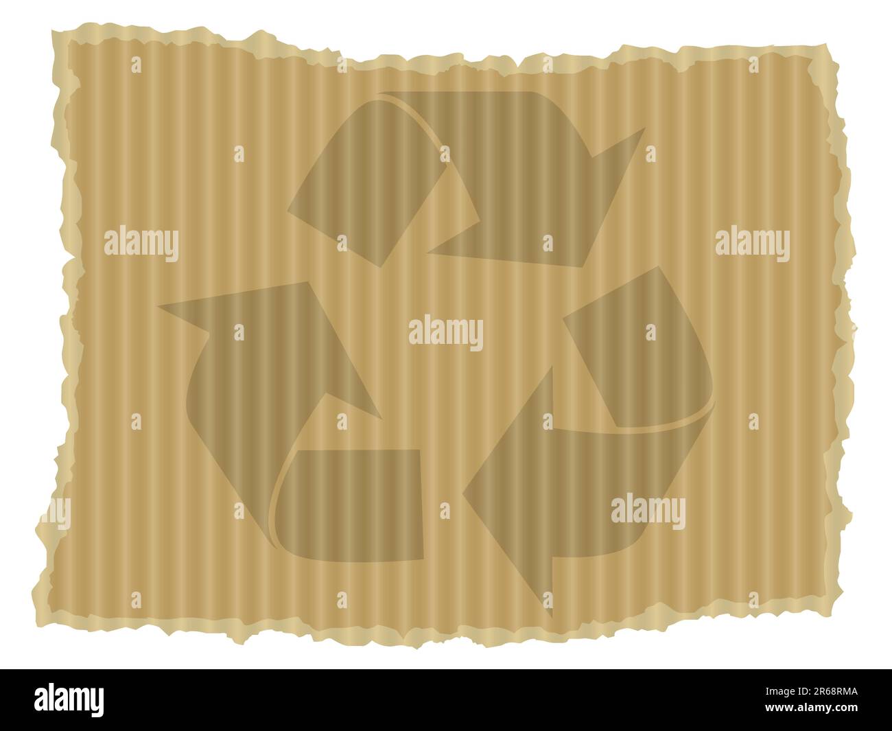 Ripped cardboard with recycle symbol. Please check my portfolio for more cardboard illustrations ...