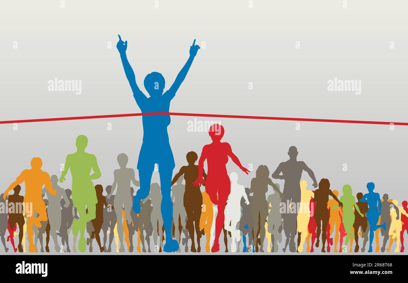 Women runner winning Stock Vector Images - Alamy