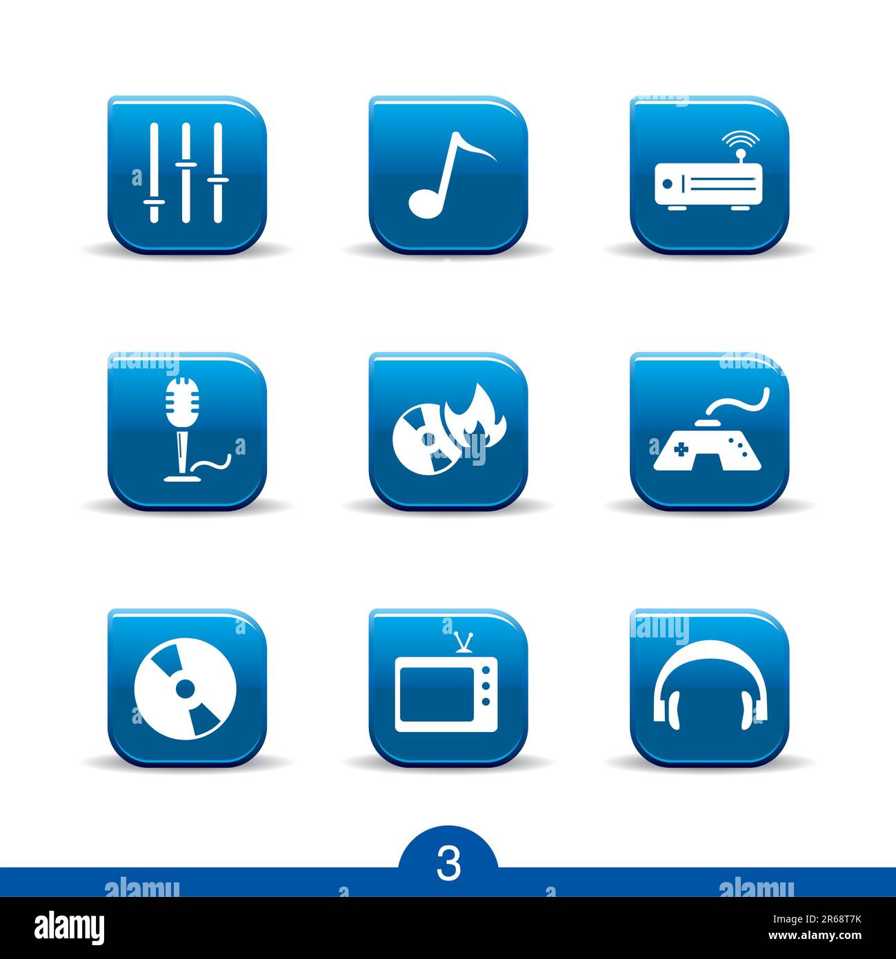 Set of nine entertainment web icons from series Stock Vector Image ...