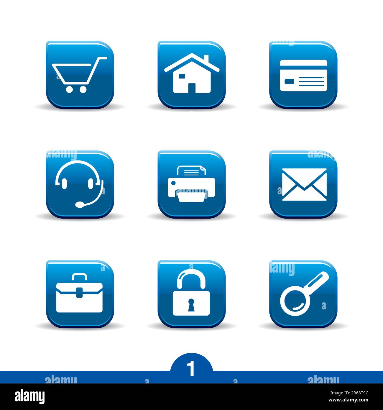 Portfolio set icons economy hi-res stock photography and images - Alamy