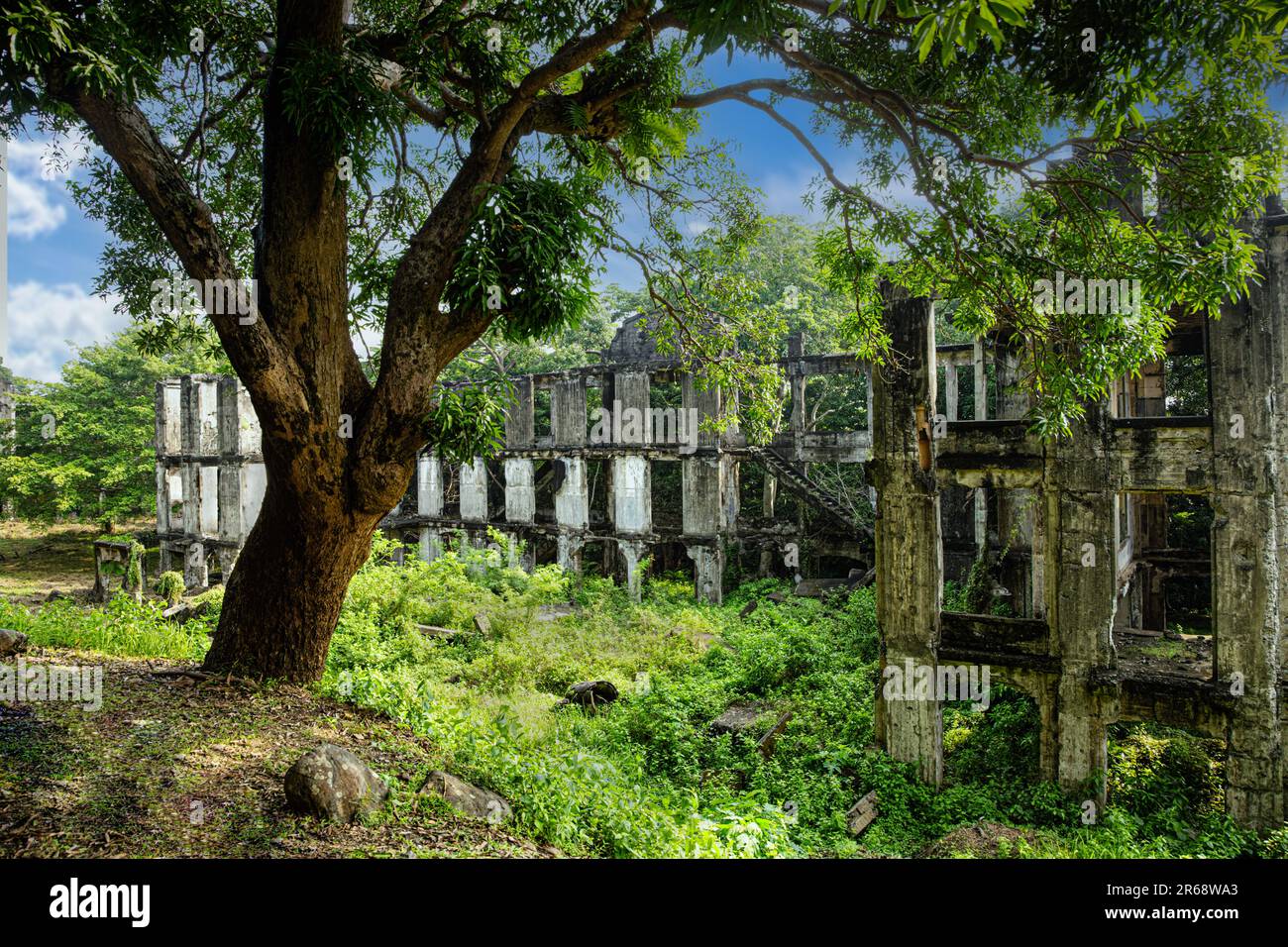 The ruins of Middleside Barracks, on Corregidor Island in the ...