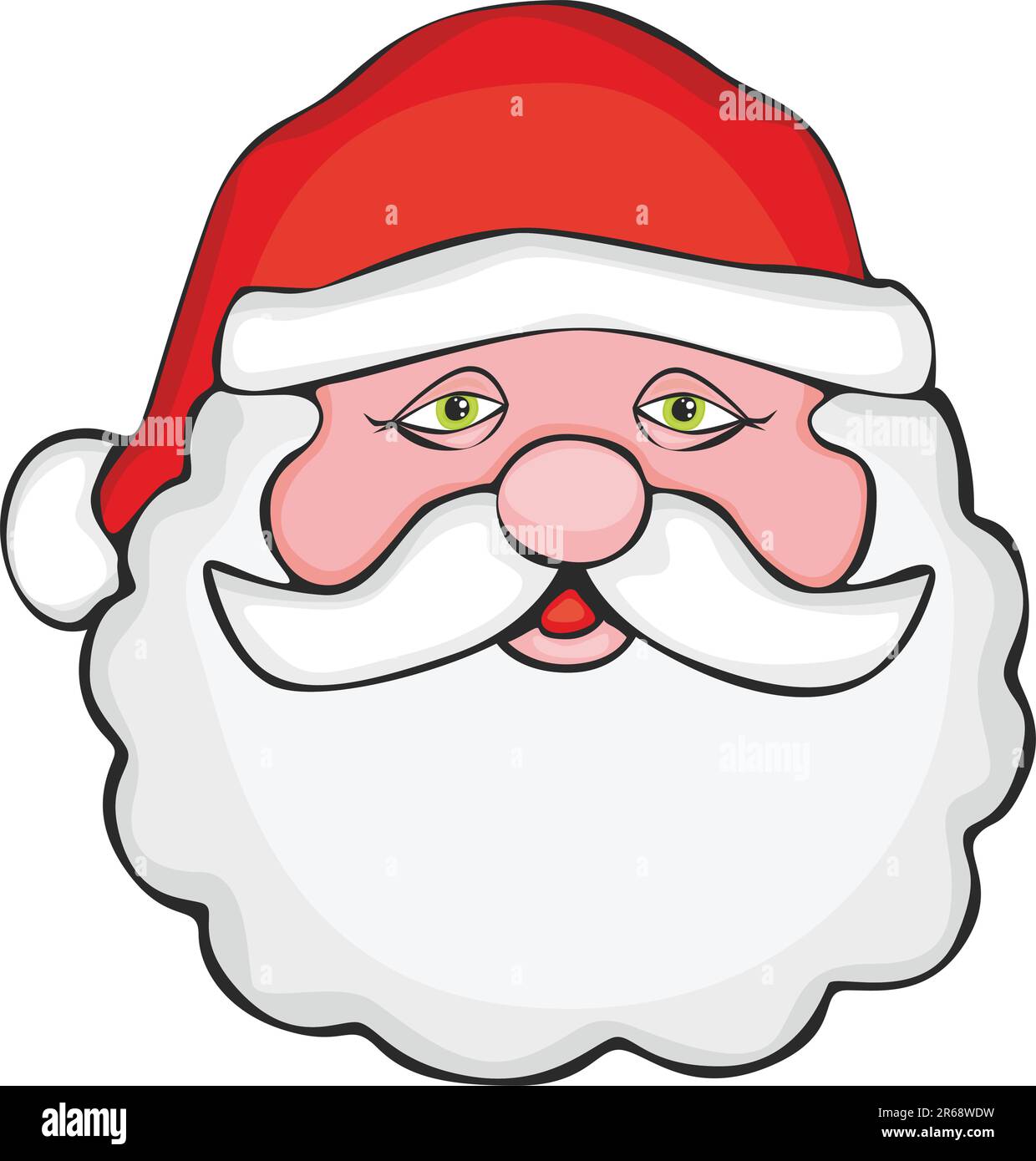 fully editable vector illustration of Santa head Stock Vector Image ...