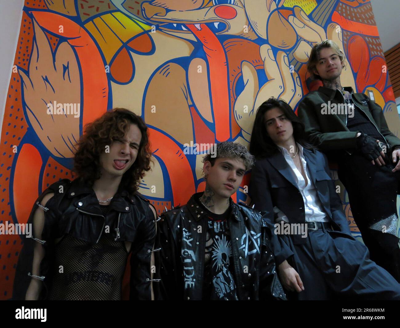 Members of the Mexican rock band Wiplash, clockwise from left; frontman ...