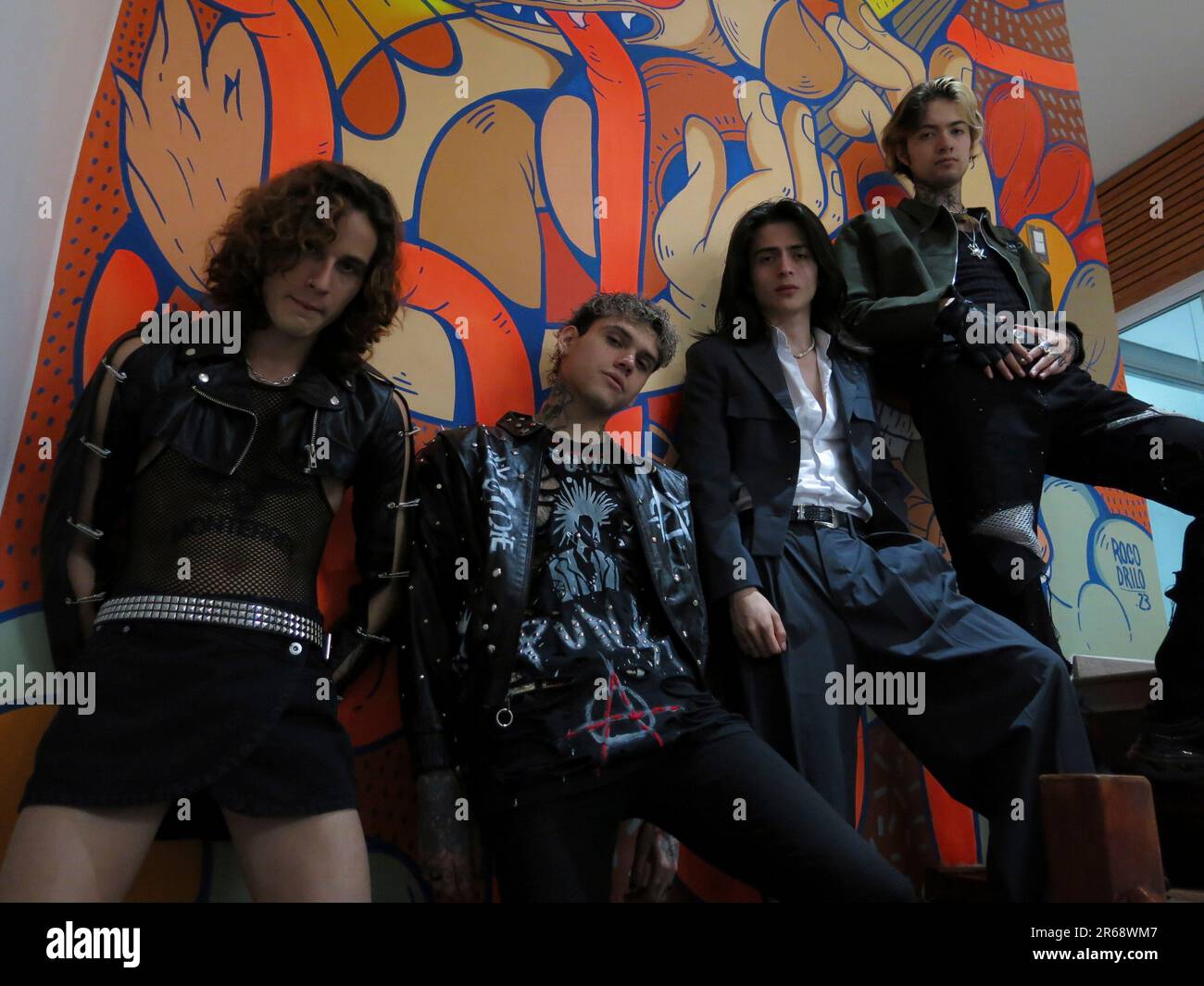 Members of the Mexican rock band Wiplash, clockwise from left; frontman ...