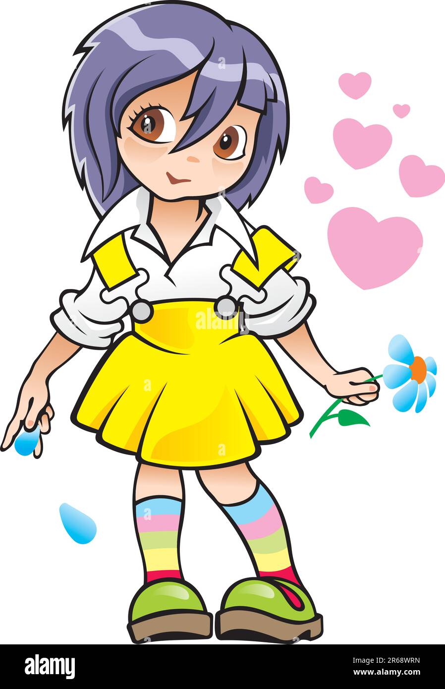 Anime girl vector illustration Stock Vector Image & Art - Alamy