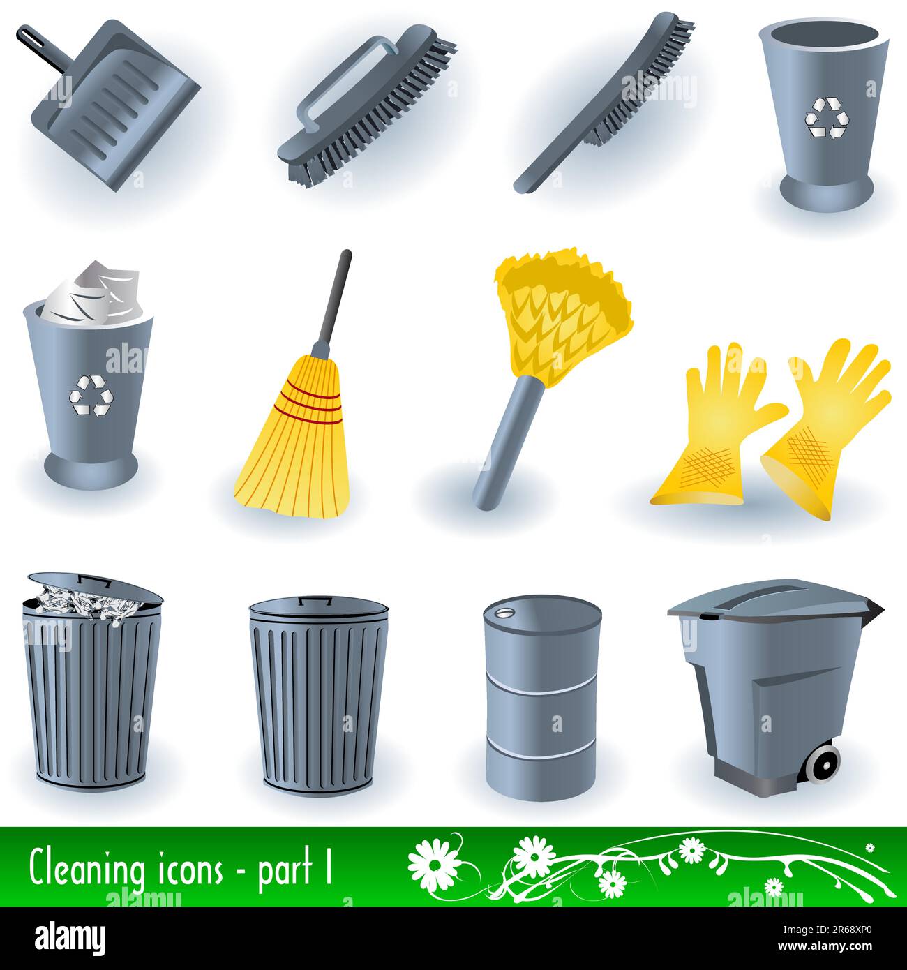 Vector illustration set of different blue icons Stock Vector Image ...