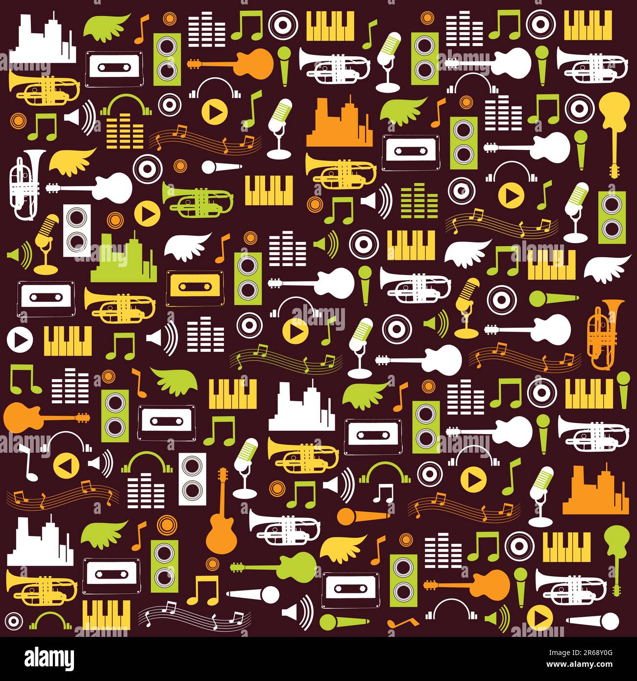 illustration drawing of musical background Stock Vector Image & Art - Alamy