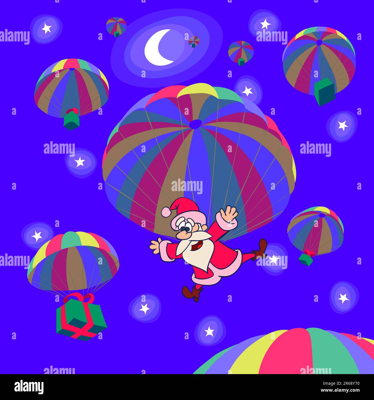 Santa landing Stock Vector Images - Alamy