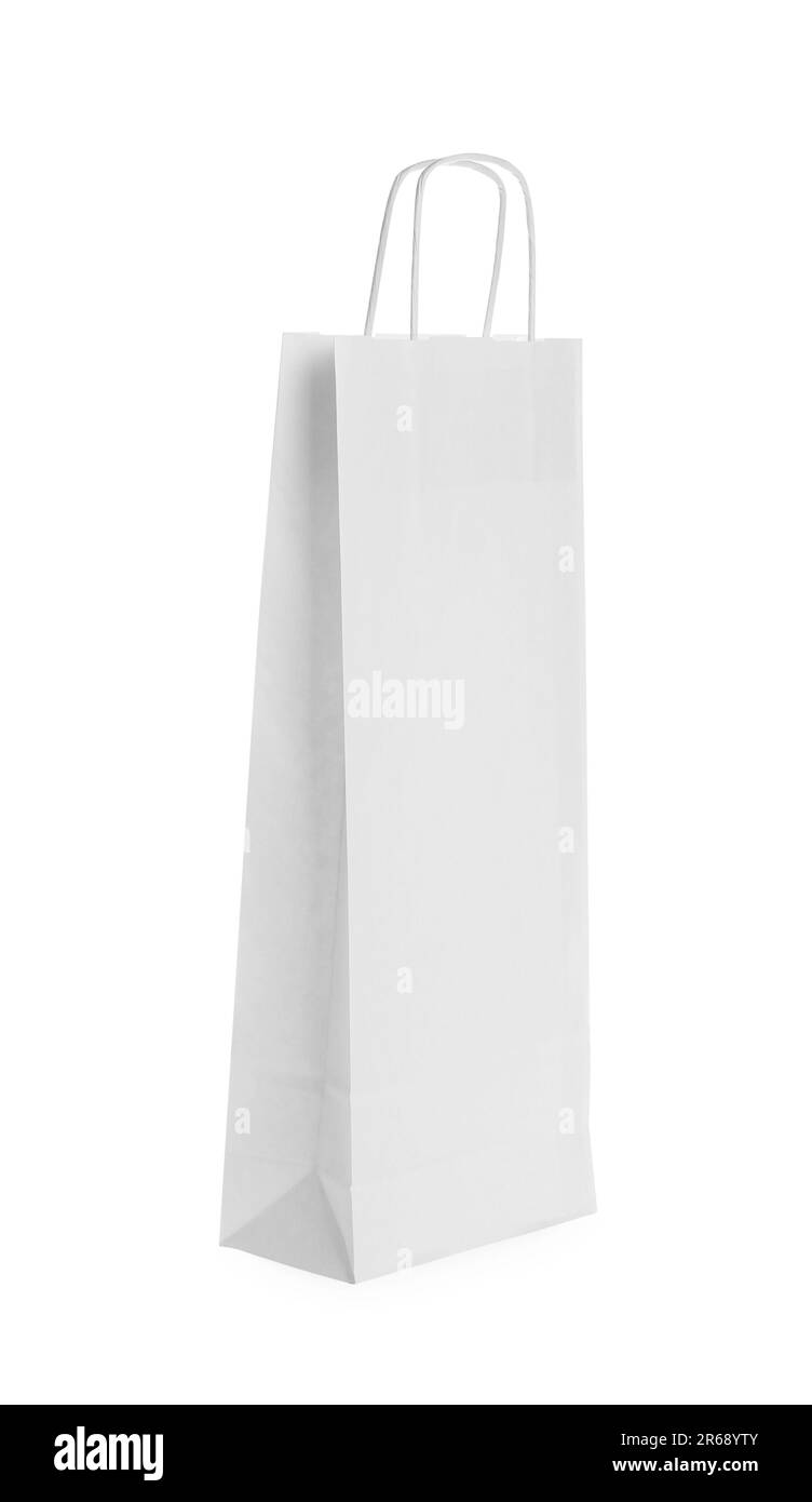 Blank paper bag isolated on white. Mockup for design Stock Photo - Alamy