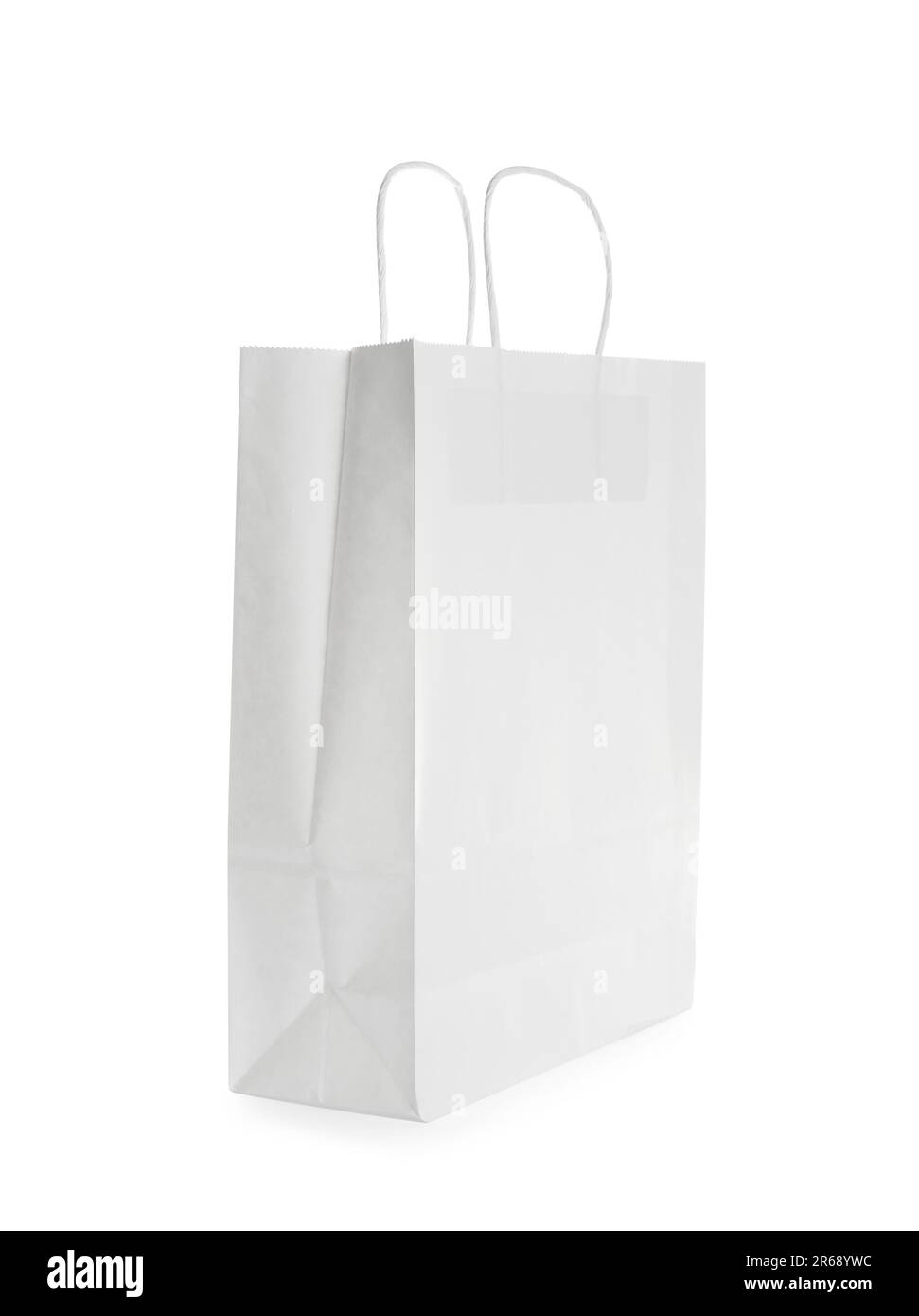 Blank paper bag isolated on white. Mockup for design Stock Photo - Alamy