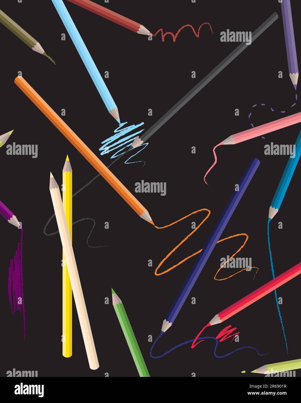 Drawing color pencils ,vector illustration Stock Vector Image & Art - Alamy